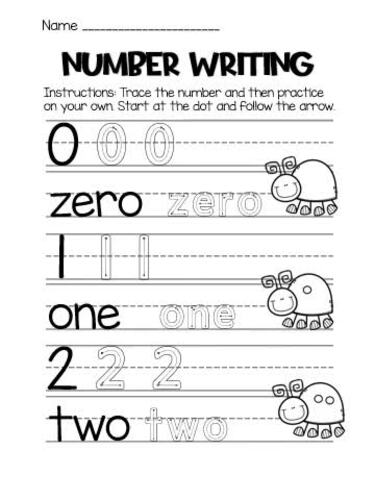 Spring NO PREP Math - Learning to Count using Numbers 0 to 10 | TPT