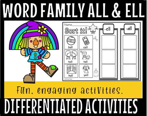 word family -all ell Activities by Silviya V Murphy | TpT