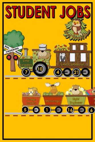 CLASSROOM JOBS Classroom Management Forest Animal Theme Classroom Decor ...