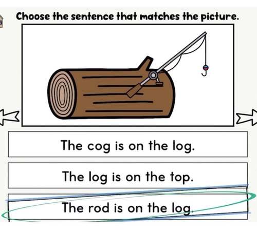 CVC BOOM Deck - Matching Decodable Sentences with Pictures by The OG SLP