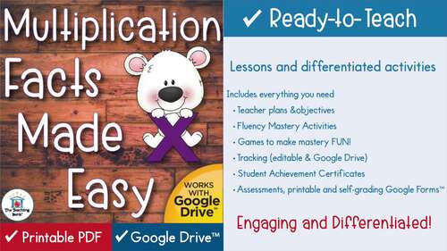 Multiplication Basic Facts Mastery Unit by The Teaching Bank | TPT