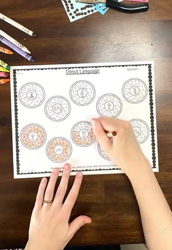 Donut Theme No Prep Speech Therapy Craft - Articulation, Language ...