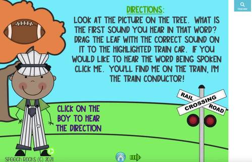 Fall Themed Initial and Final Phoneme Identification Boom Cards with Audio