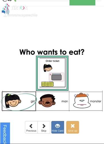 Toca Kitchen 2 app companion WHO Boom cards by at MrsMcSpeechie | TPT