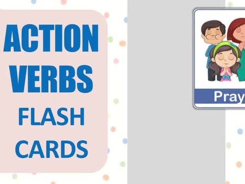Action Verbs Flash Cards With Pictures by Krishna Chaitanya Sambana