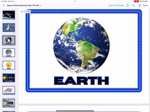 SPACE STATION DRAMATIC PLAY PRINTABLE CENTER PRESCHOOL REAL PICTURES