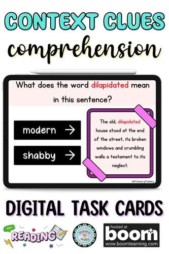 Context Clues Boom™ Cards | Digital Resources by Primary Paisley
