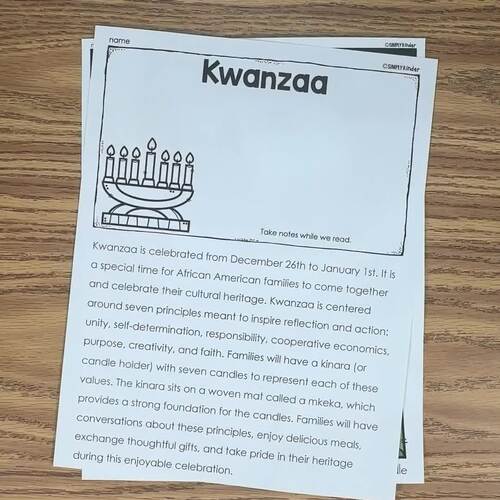 [Bundle Sale] Kwanzaa No Prep Activities, Color by Code, Write the Room ...