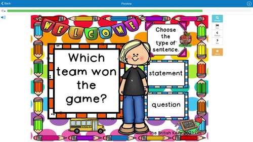 Back To School Question or Statement Boom™ Cards Digital Activity