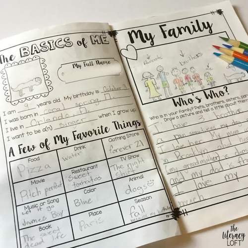 Back to School Booklet - 2nd 3rd 4th 5th First Week Activities Color ...