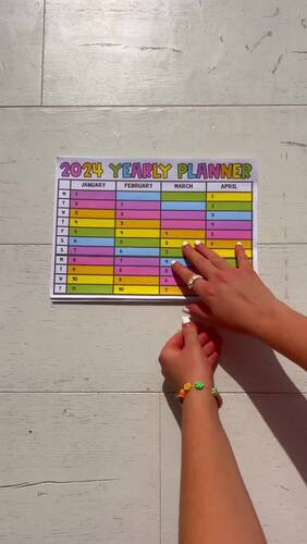 2025 PASTEL RAINBOW WALL PLANNER YEARLY CALENDAR *free update each year!*