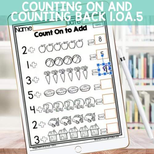 Digital Counting On and Counting Back Google Slides™ First Grade Math 1 ...