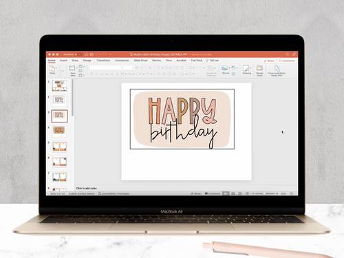 Modern Boho Birthday Chart Editable Classroom Decor by Hey It's Miss H