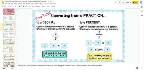 Converting Fractions, Decimals, and Percents Digital Activity | TPT