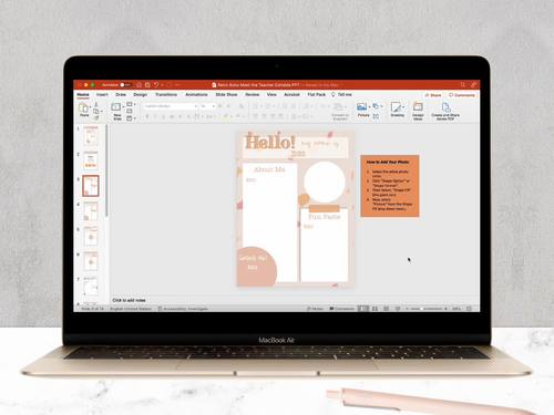 Meet the Teacher Editable Template Retro Boho by Hey It's Miss H