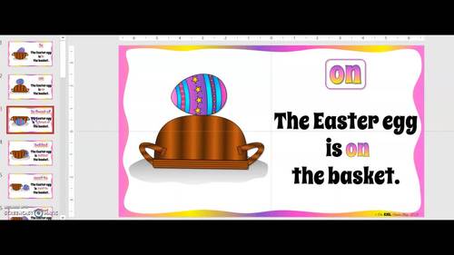 Prepositions of Place Easter Theme Digital by The ESL Goodie Bag
