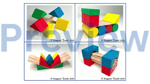 Popsicle sticks & wooden block building challenge cards (SET 2) - STEM ...