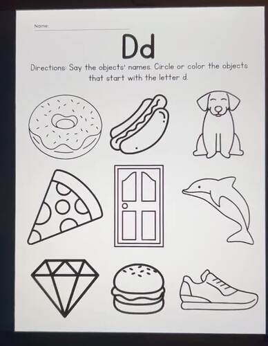 Beginning Sound/ Letter Identification Worksheets by TeachingWithMsEaster