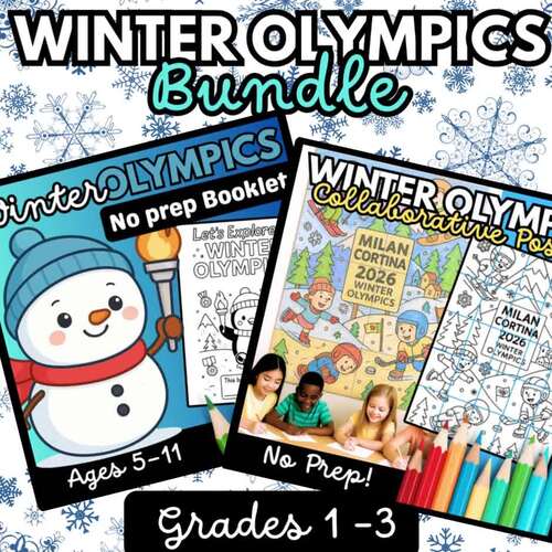 Winter Olympics K–3 | Activities Poster + Worksheets | 2026 Milan ...