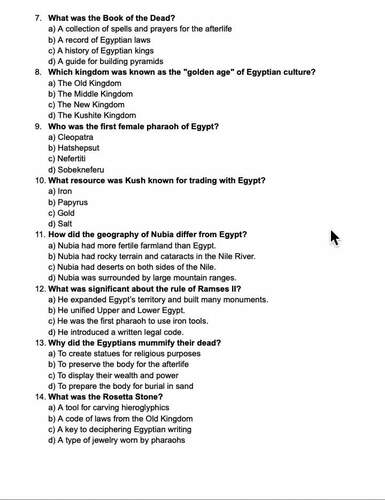 Topic 3: Ancient Egypt and Kush | Savvas | myWorld Interactive | World ...