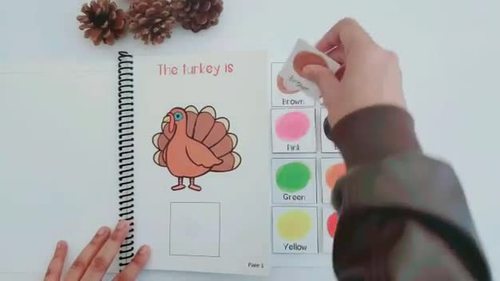 Fall colors an adapted and interactive book for Speech Therapy PRINTABLE