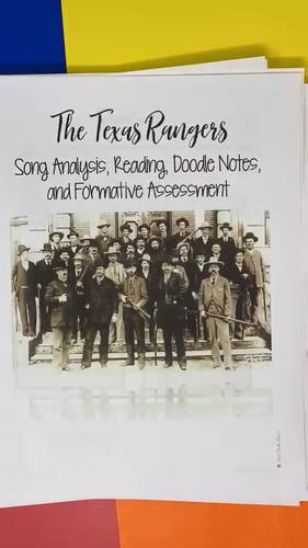 Texas Rangers Reading and Activity with Google Slides and Doodle Notes