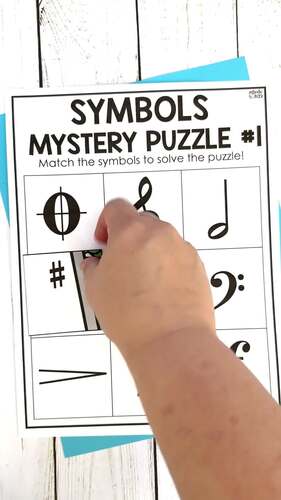 Music Symbols Mystery Puzzles Elementary Music Centers Sub Plans Activities