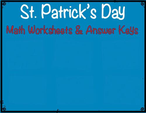 Shamrocks Themed Kindergarten ELA and Math Worksheets | TPT