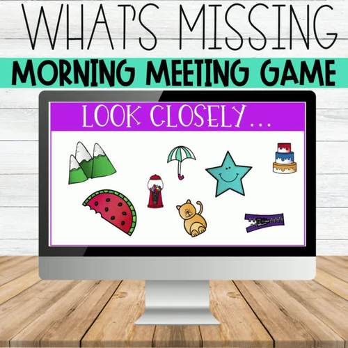 Morning Meeting Games and Activities | What's Missing | Fun Friday