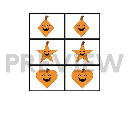 Jack-o-Lantern Shape Matching Game | Math Activity | Fall Theme | Pre-K