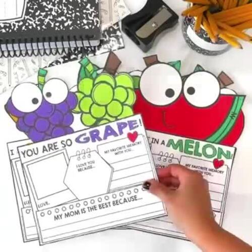 Mother's Day Writing Craft Bulletin Board Bonus Loved Ones (Aunt Grandma)