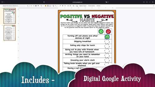 Back To School Social & Emotional Learning SEL | Positive Vs. Negative ...