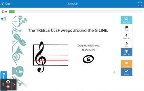Beginning Piano Lesson - Treble Clef Interactive BOOM Cards | TPT