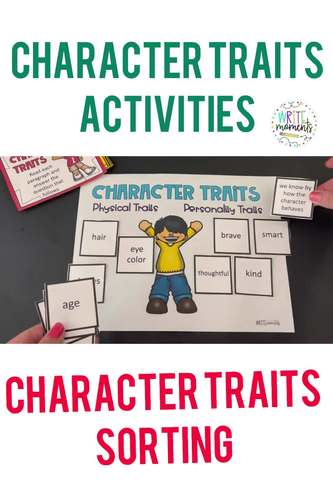 Character Traits: Reading Skills Activities by Write Moments | TPT