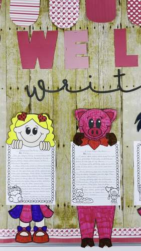 Valentine's Day Writing Craftivity and Bulletin Board Kit | TPT