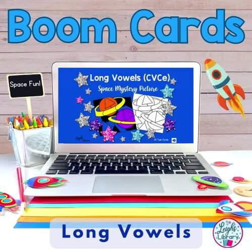 Boom Cards™ Long Vowels (CVCe) Space Mystery Picture Phonics Review