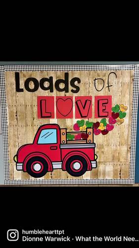 Red Truck Bulletin Board | Loads of Love | Valentine or Anytime ...
