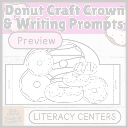 Donut Day Activities | Donut Craft Crown Writing Prompts | Back to ...