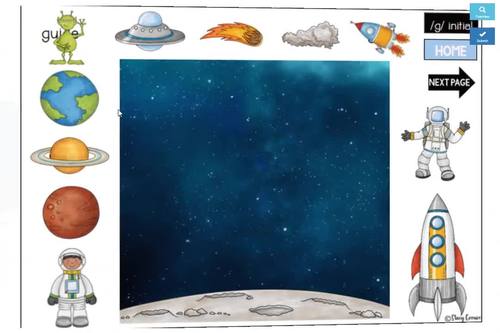 Speech Space Articulation Activity BOOM CARDS™ No Print Teletherapy