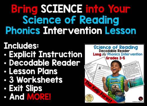 Science of Reading Decodable Reader | Long O Phonics Intervention ...