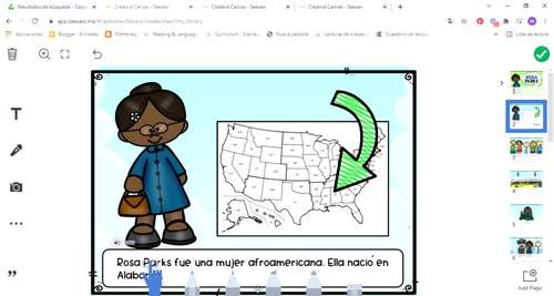Digital ROSA PARKS in Spanish | Google Slides | Seesaw | Black History ...
