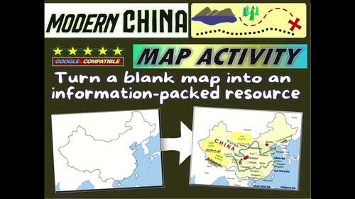 MODERN CHINA Map Activity - Step-by-Step Slides and Handouts | TPT