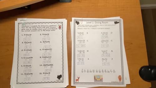 Thanksgiving Math Bundle | 6th and 7th Grade Activities/Centers | TPT