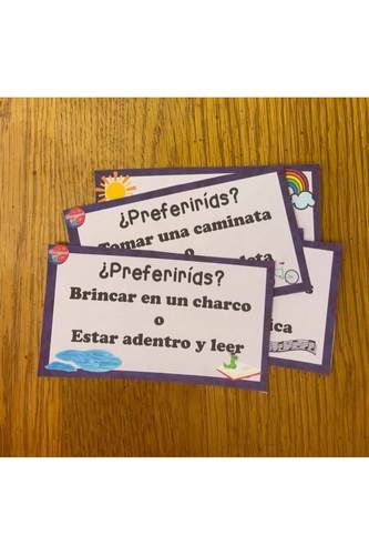 Spring Themed - Spanish Would You Rather? Printable Activity | TPT