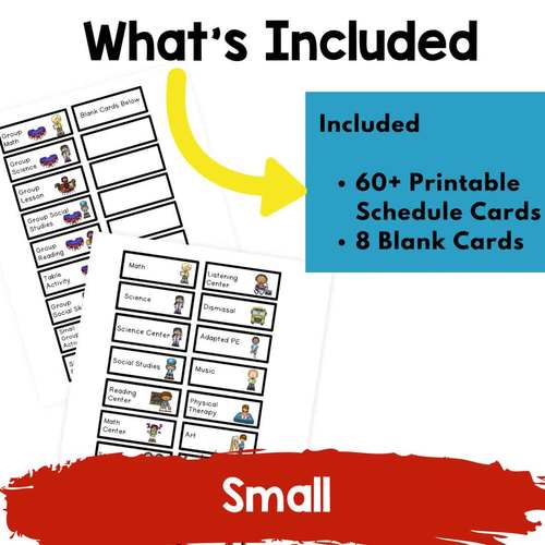 Visual Schedule Cards for Personal, Individualized Schedules (Small)