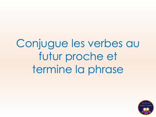 LE FUTUR PROCHE - POWERPOINT on the conjugation of the NEAR FUTURE in ...