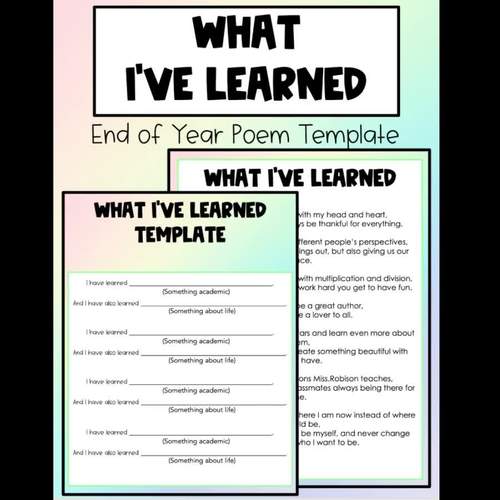 End of Year Activity- Creative Poetry Template- Google Slides | TpT