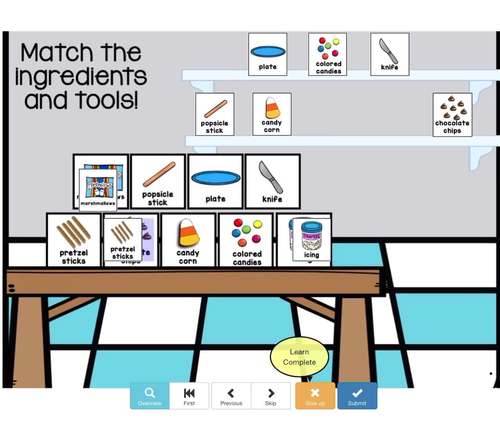 Visual Recipe BOOM Cards™ | MARSHMALLOW SNOWMAN | Speech Therapy