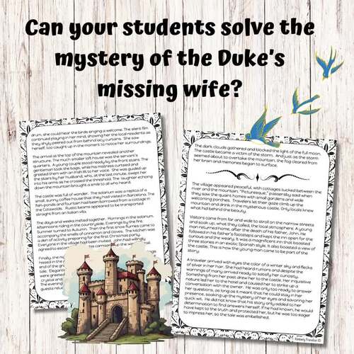 High School Reading Comprehension Fiction & Nonfiction Mystery Unit