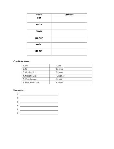 Spanish Dice Game: Present Tense Common Irregulars by Real Life Language